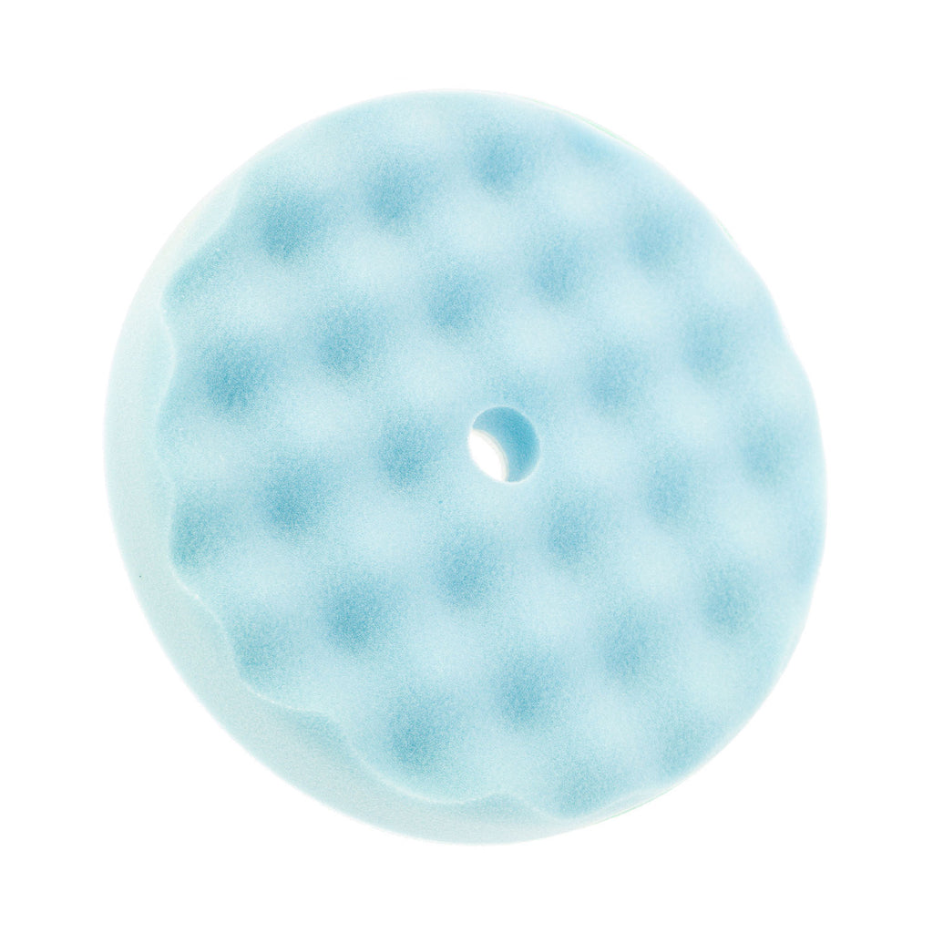 7" Light Blue Waffle Foam Rotary Buffing Pad - Buff & Shine
