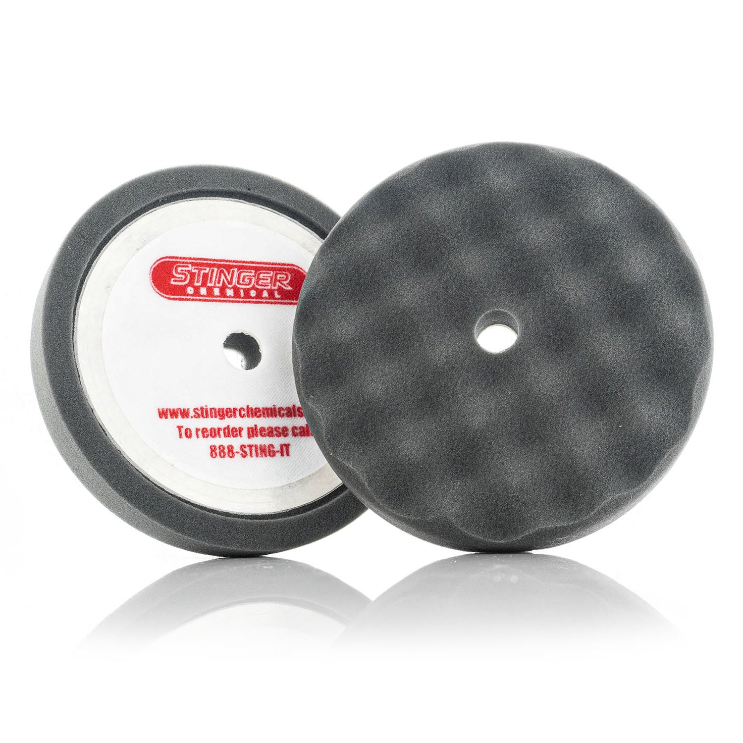 Professional-grade Shine Enhancement: 8" Rotary Black Waffle Pads