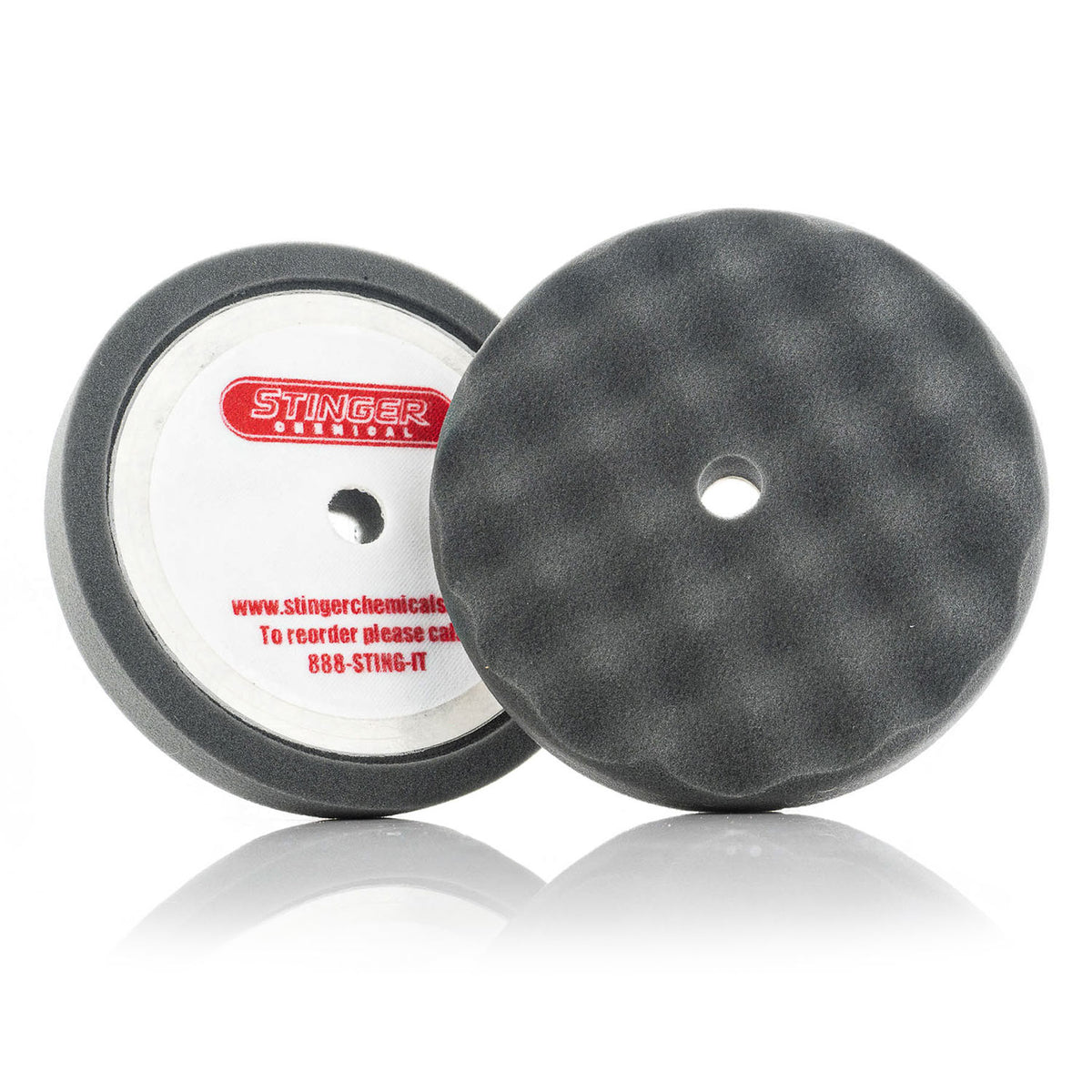 Professional-grade Shine Enhancement: 8" Rotary Black Waffle Pads