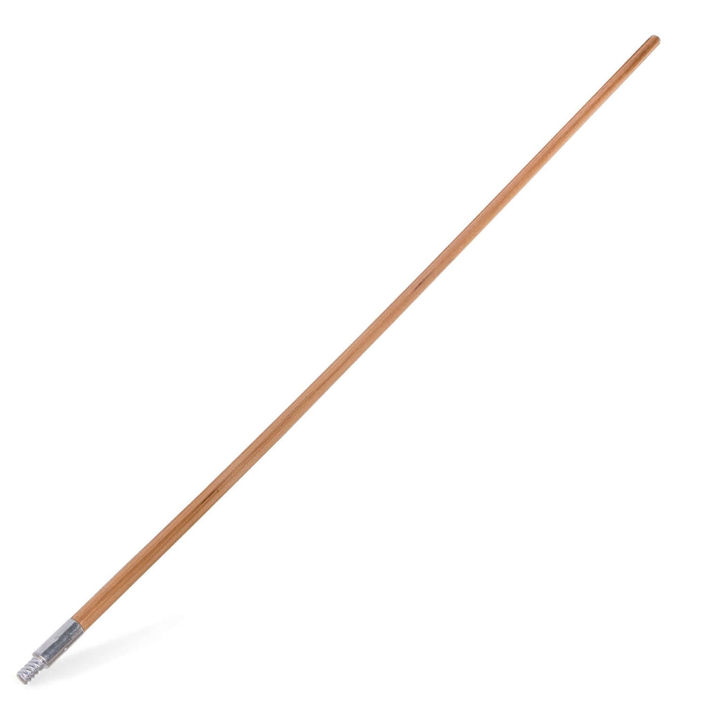 Wooden Broom Handle with Threaded Adapter