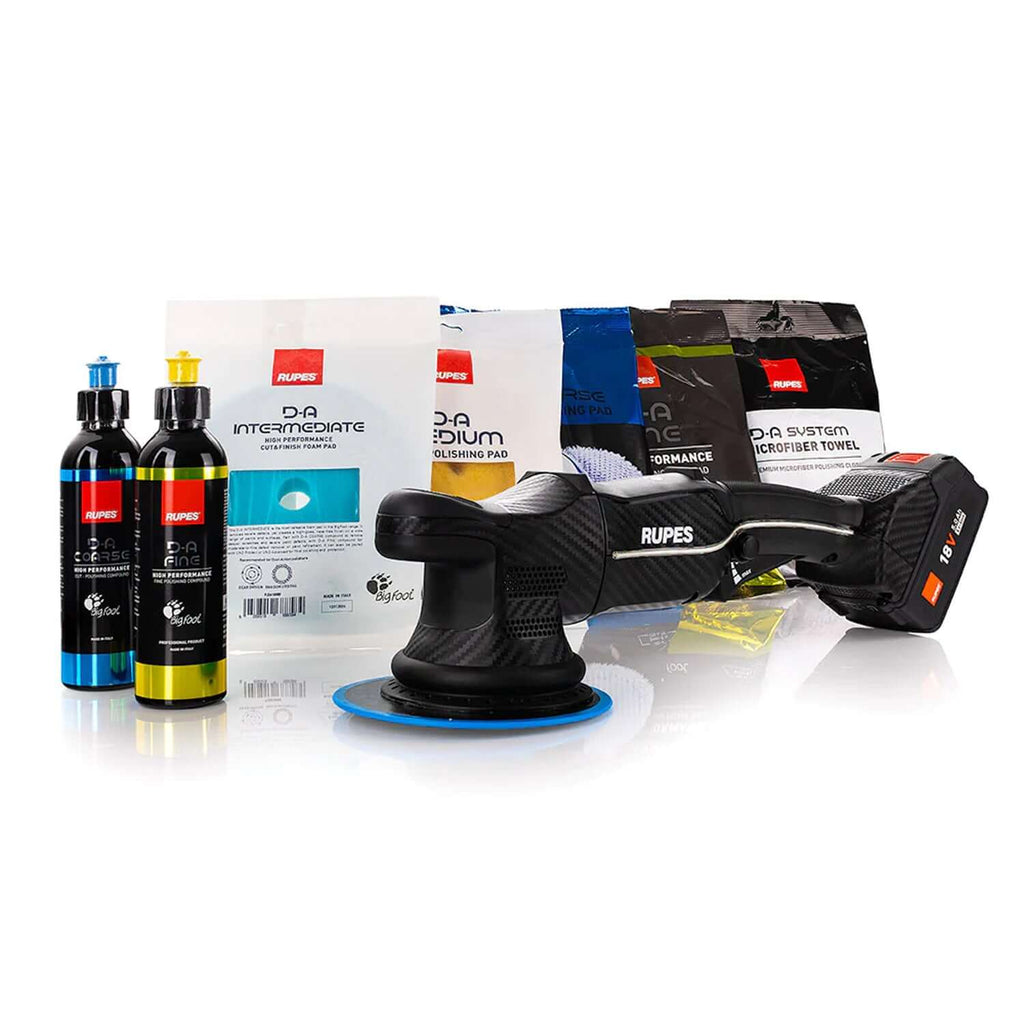 RUPES HLR15 Cordless 5" Polisher Complete Kit