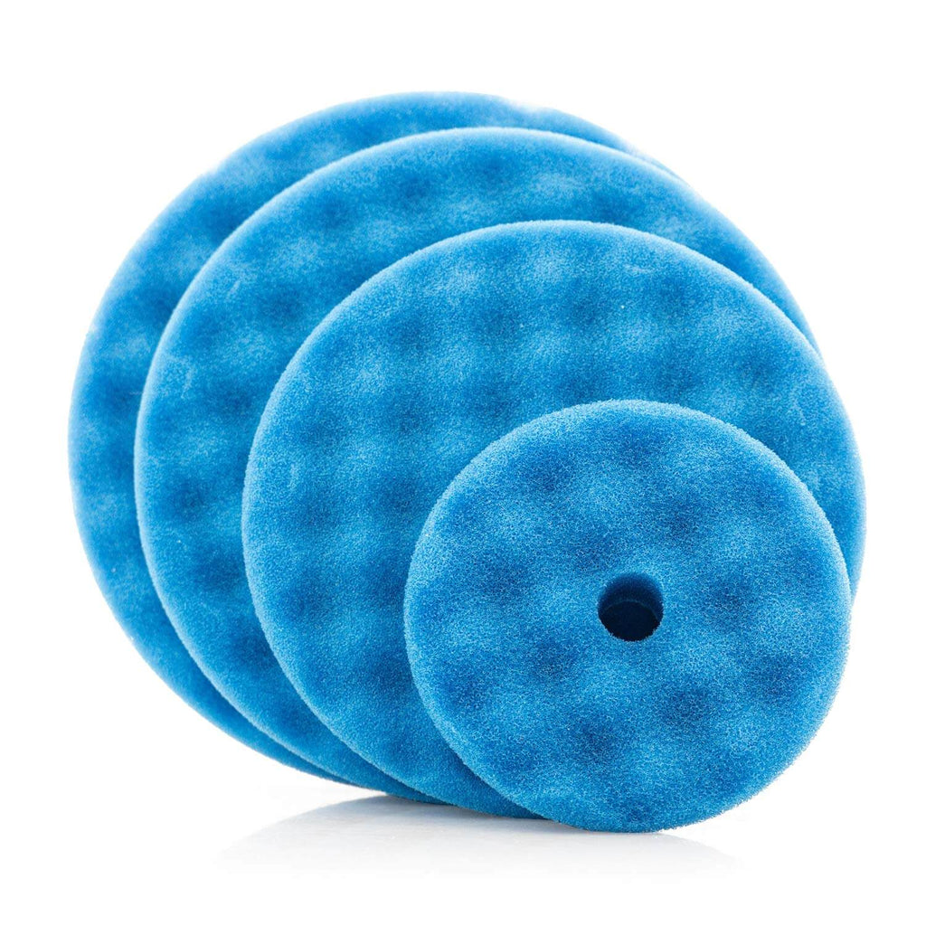 Coarse Blue Waffle Foam Buffing Pads - RUPES USA