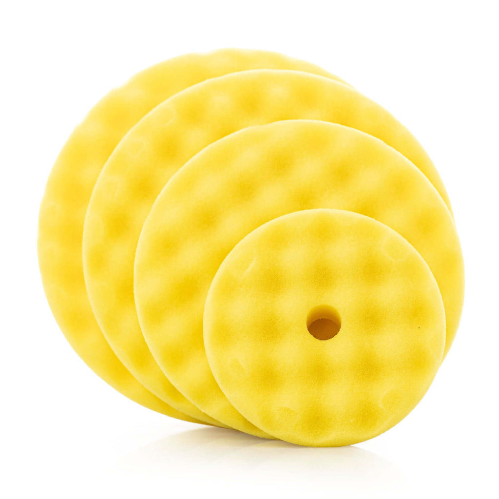 Fine Yellow Waffle Foam Buffing Pads - RUPES USA