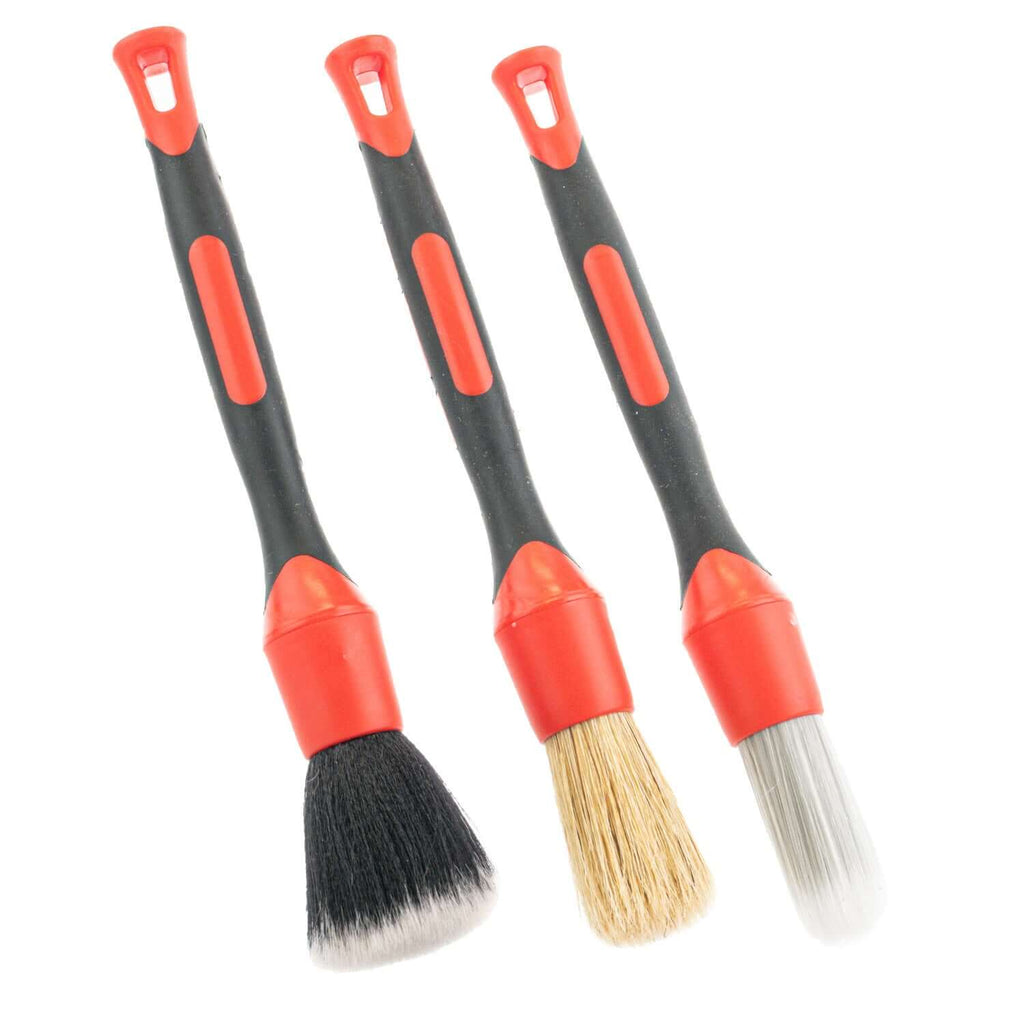 3-Piece Professional Grade Car Detailing Brush Kit